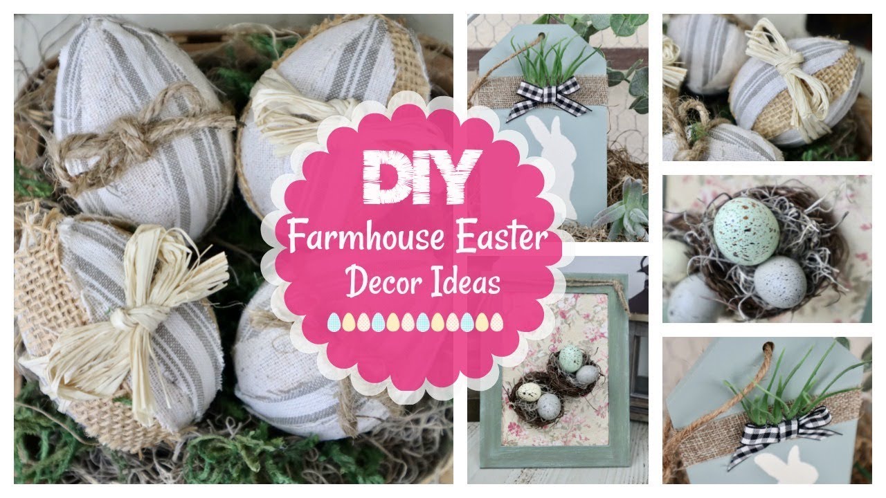 DIY Farmhouse Easter Decor | 3 EASY & AFFORDABLE Projects - YouTube