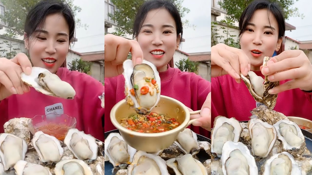 MUKBANG ASMR EATING SEAFOOD OYSTERS 큰 굴 먹기 IS DELICIOUS - YouTube