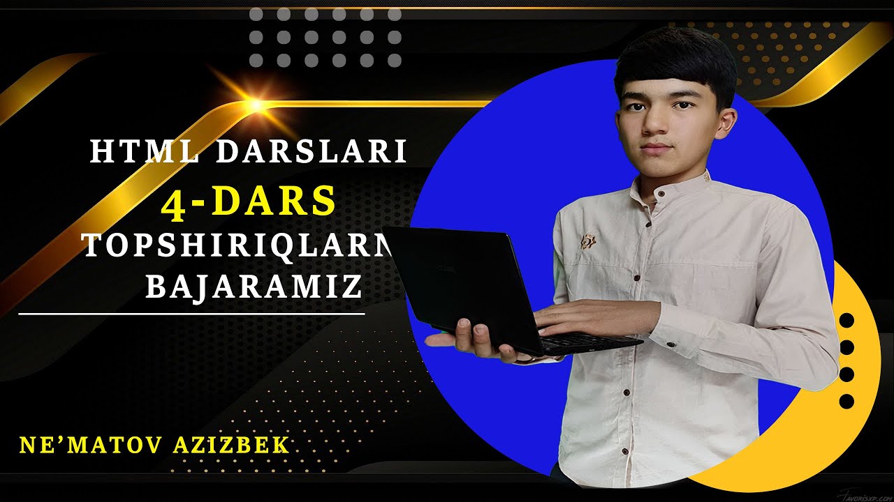 4 dars vazifa bajarilish tartibi - YouTube