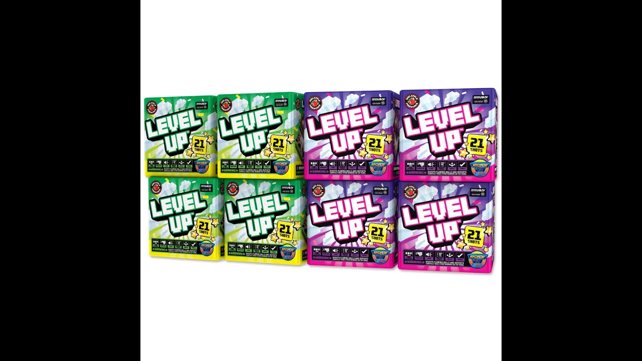 Level up fireworks - YouTube