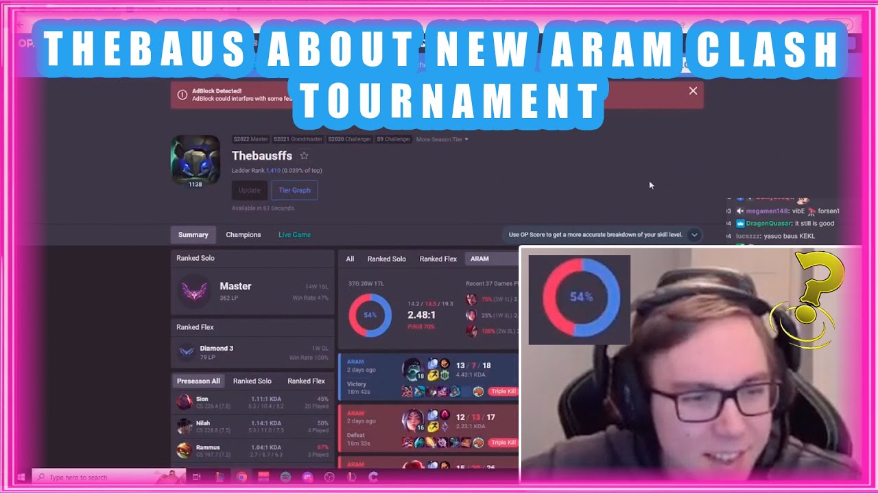 TheBaus About New ARAM CLASH Tournament - YouTube