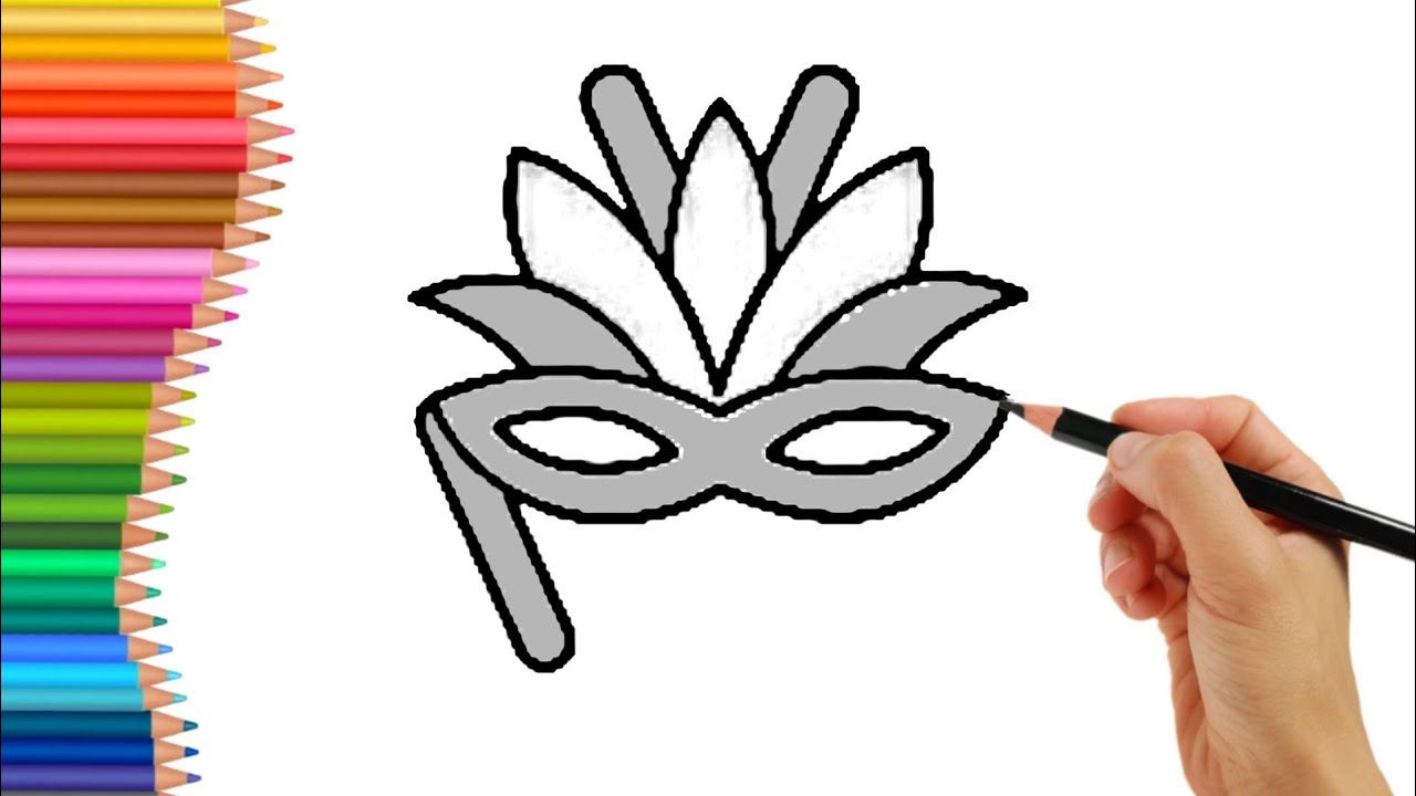 Carnival Mask drawing, painting colour for kids, toodles ideas for kids ...