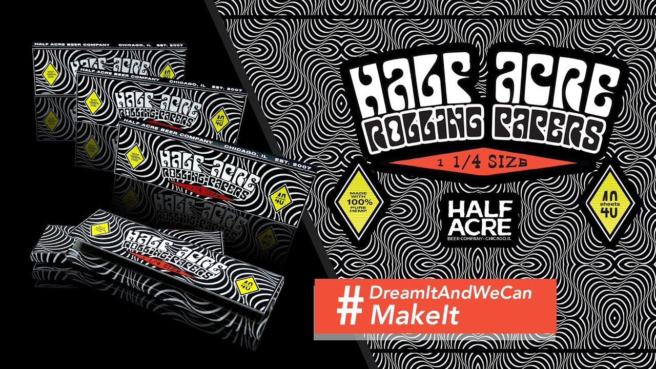 HALF ACRE ROLLING PAPERS | QUARTER SIZE | 100% HEMP PULP - YouTube