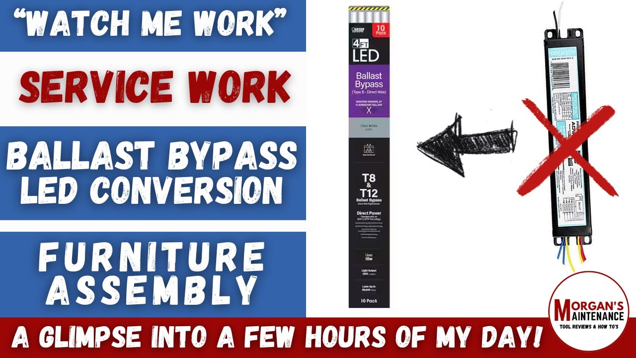 T8 Fluorescent to LED with Feit Ballast Bypass & Office Furniture ...