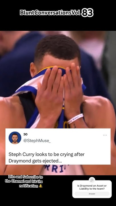 STEPH CURRY CRYING AFTER DRAYMOND GREEN WAS EJECTED 😭🤦🏽‍♂️ #shorts #nba #viral #stephencurry ...
