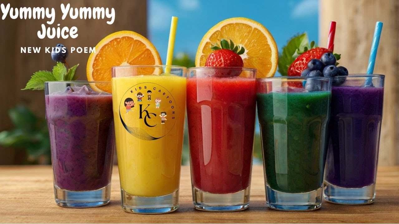 KIDS CARTOONS, KIDS POEMS, KIDS SONGS, Yummy Yummy Juice New Kids Poem ...