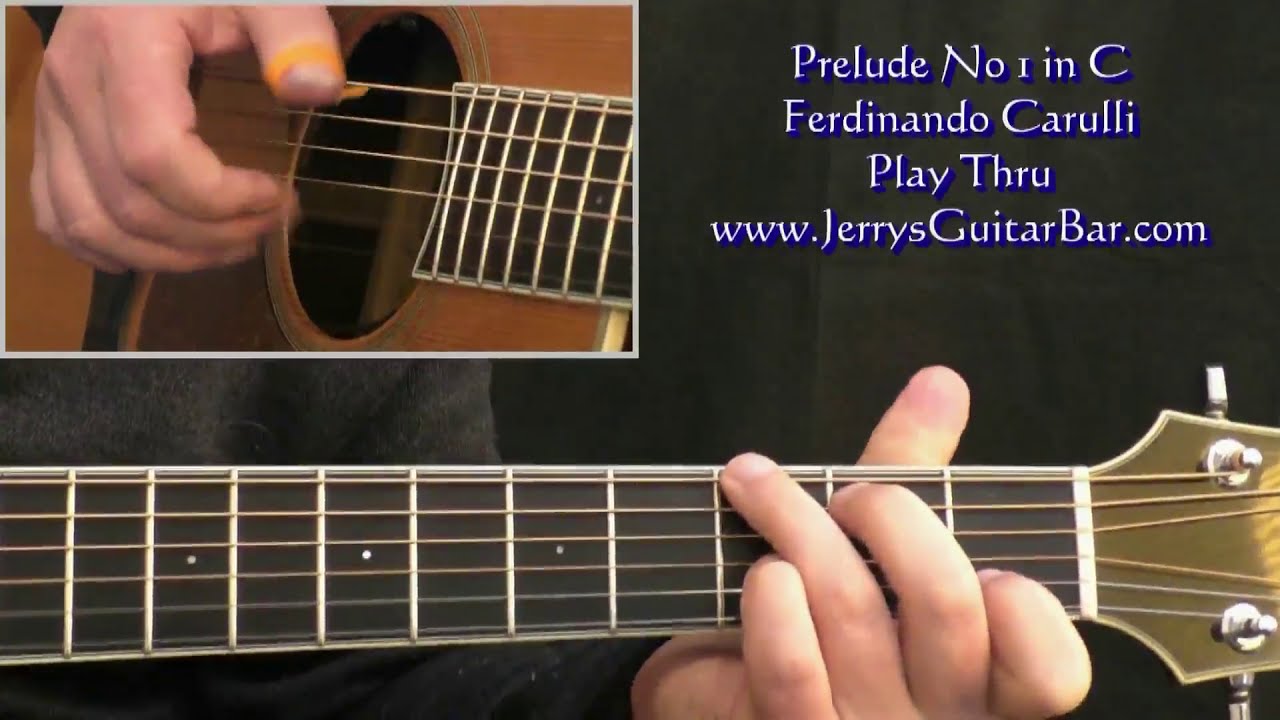How To Play Carulli Op 114 Prelude No 1 in C - YouTube