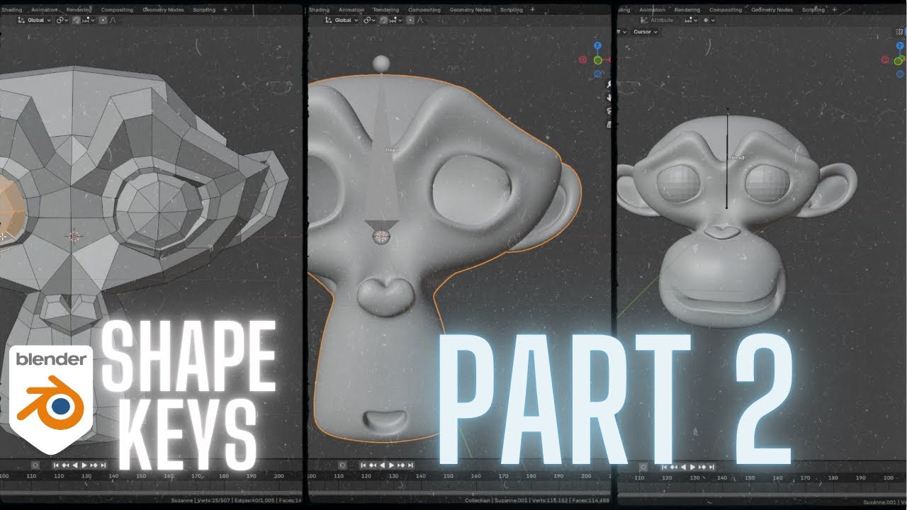 Add Shape Keys for Facial Expressions in Blender - Part 2 - YouTube