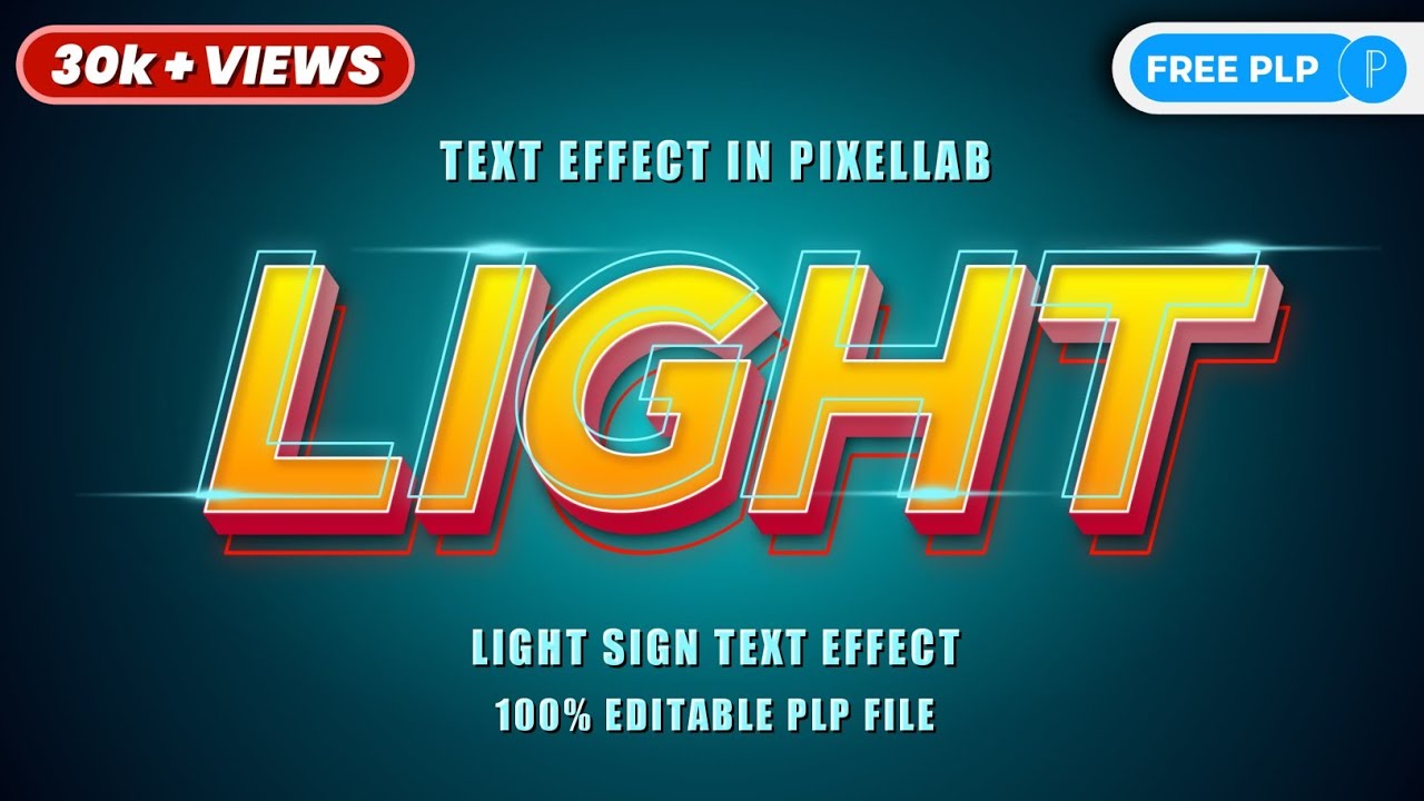 How To Create Light Text Effect In Pixellab ( WITH PLP FILE ) - YouTube