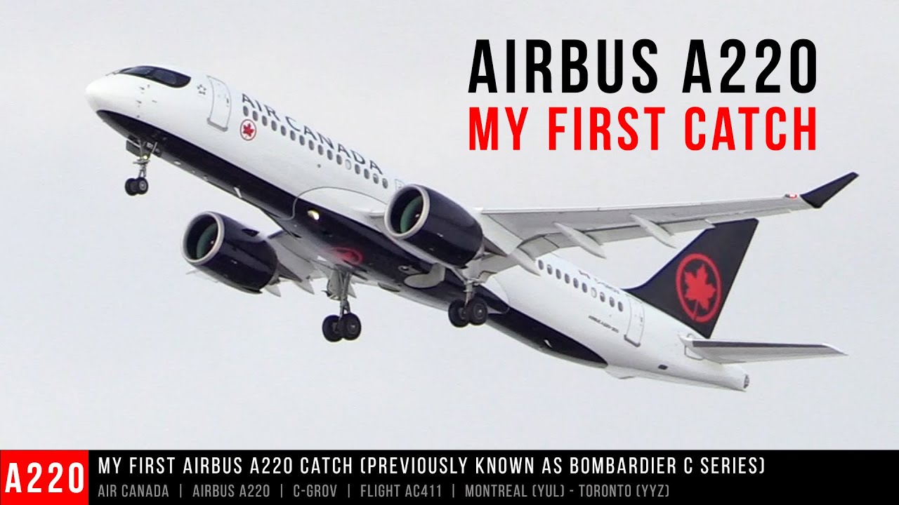 Air Canada NEW Airbus A220 Takeoff from Montreal Airport - YouTube