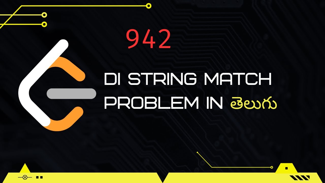 DI String Match (Leetcode 942) in Telugu - YouTube