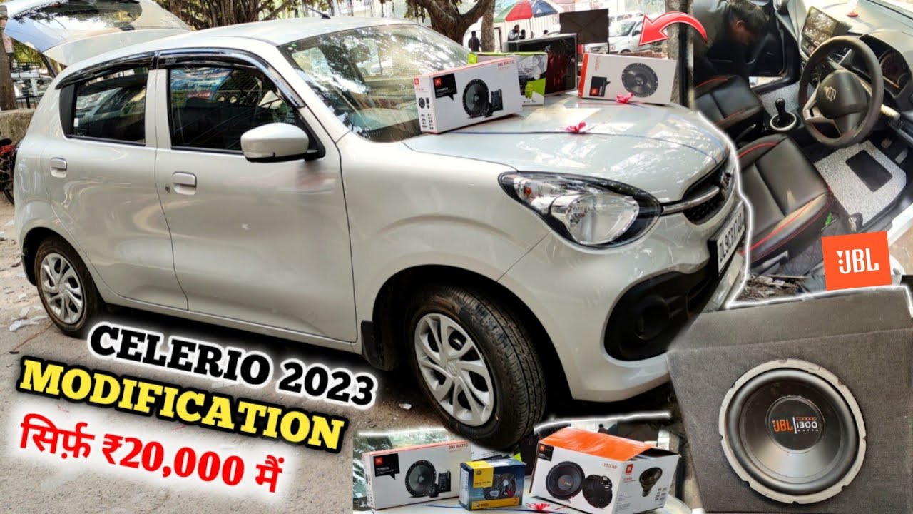 NEW CELERIO 2023 MODIFICATION AT 20,000/-🔥|Speakers,basetube,Android ...