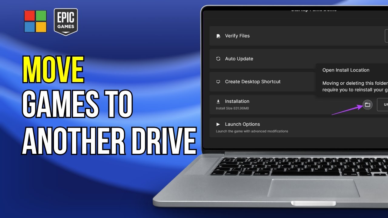 How To Move Epic Games To Another Drive - Full Guide - YouTube