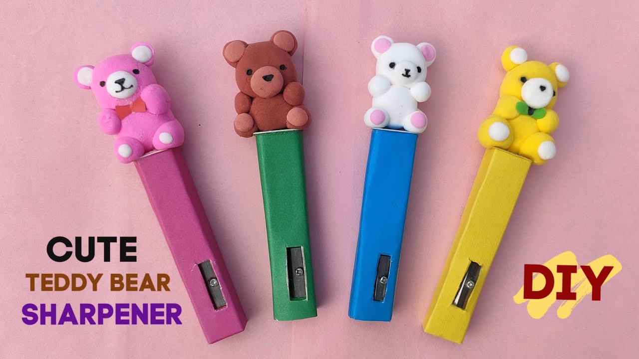 DIY PAPER TEDDY BEAR PENCIL SHARPENER/Handmade Sharpener/Teddy Bear ...