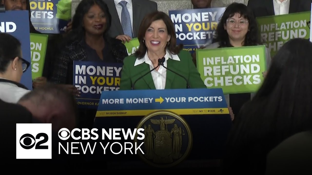 New York to send out inflation refund checks this fall, Hochul says - YouTube