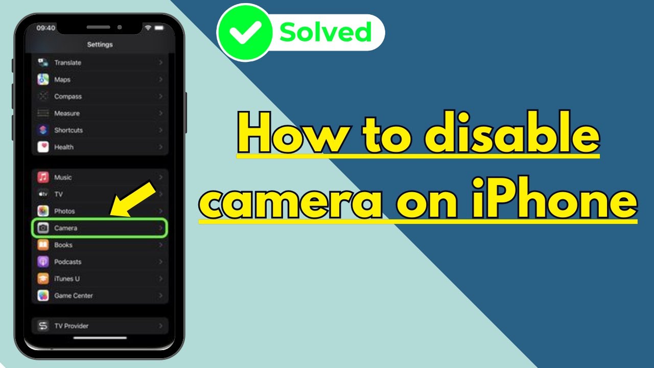 How to disable camera on iPhone - YouTube