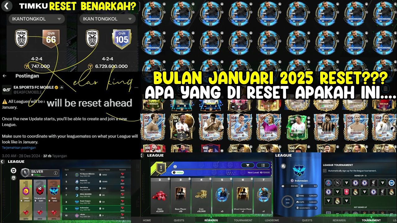 BULAN JANUARI RESET FC MOBILE 25?SEMUA HILANG MULAI DARI AWAL LAGI ...