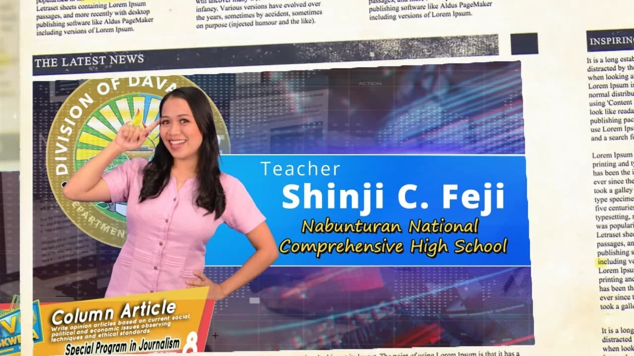 Special Program in Journalism (SPJ 8): Column Article - YouTube