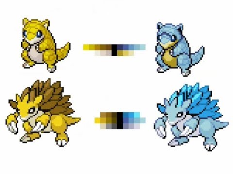 Pokemon Spriting Alolan Forms: Sandslash and Sandshrew - YouTube