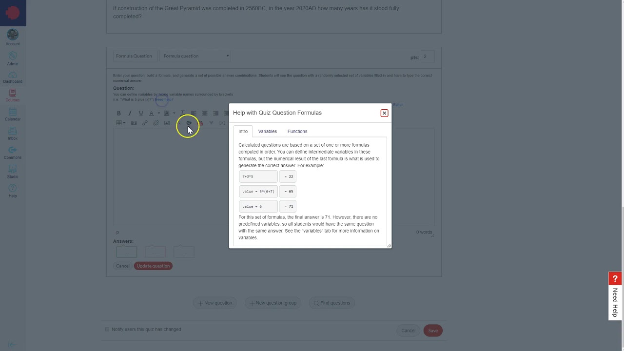 Canvas Quizzes ion Types Part 2 YouTube Canvas Quizzes ion Types Part 2 YouTube