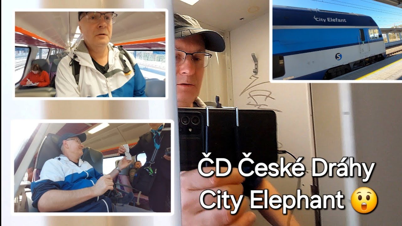 Pociąg City Elefant České Dráhy jazda i prezentacja wnętrza. - YouTube