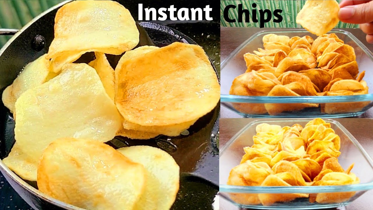 3 Flavors of Crunchy Potato Chips at Home (ASMR) || How to make potato ...