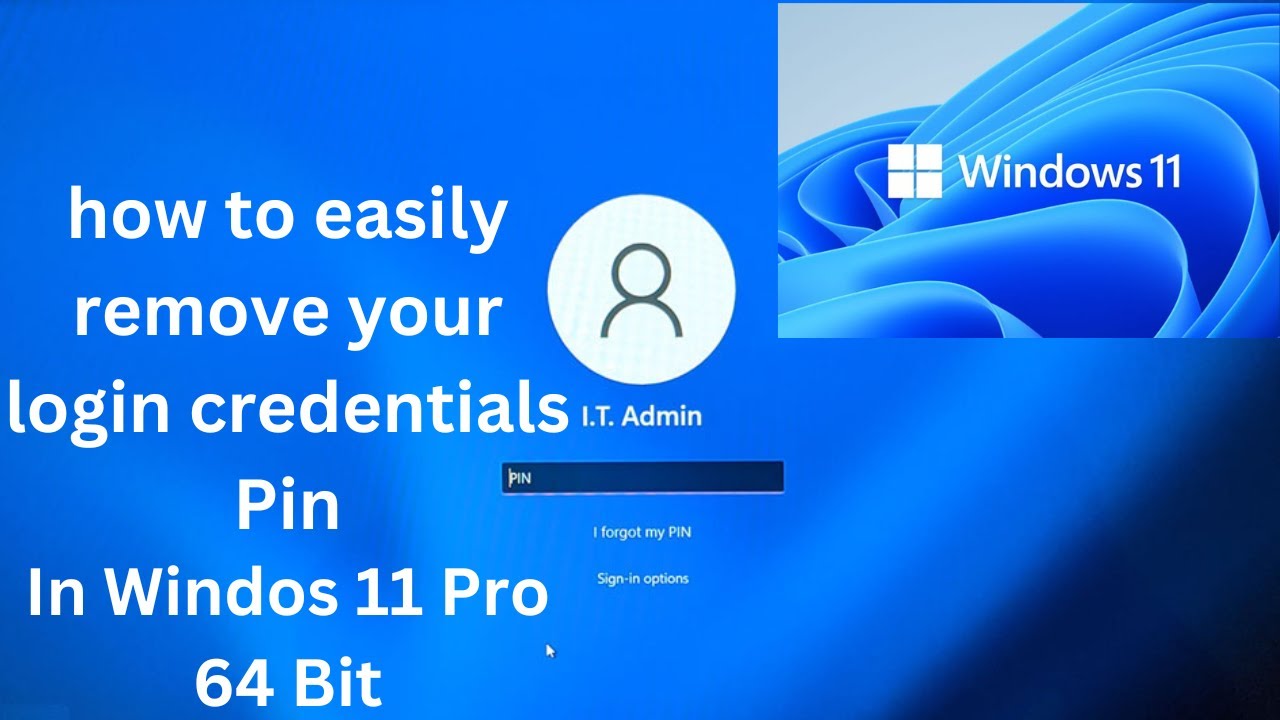 How to easily remove your Windows 11 login PIN#Remove windows11Login ...