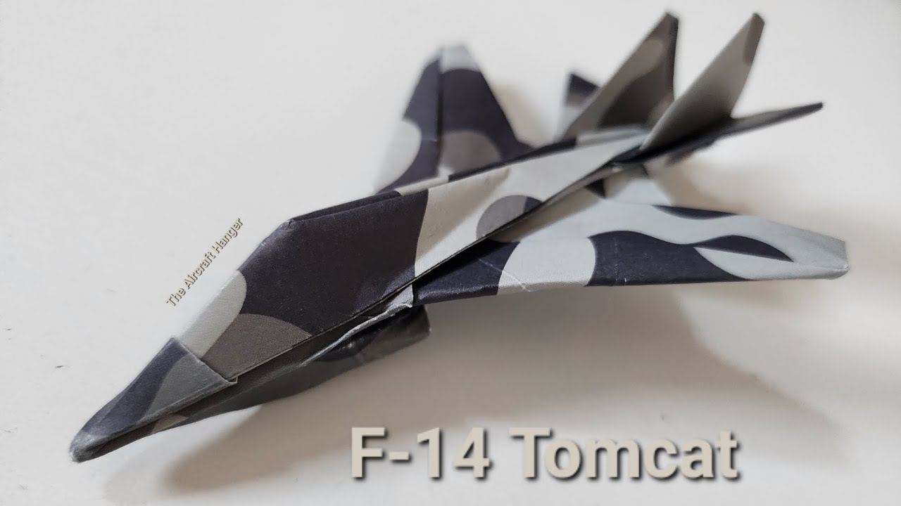 REALISTIC plane with swept back wings!! How to fold the F-14 Tomcat ...