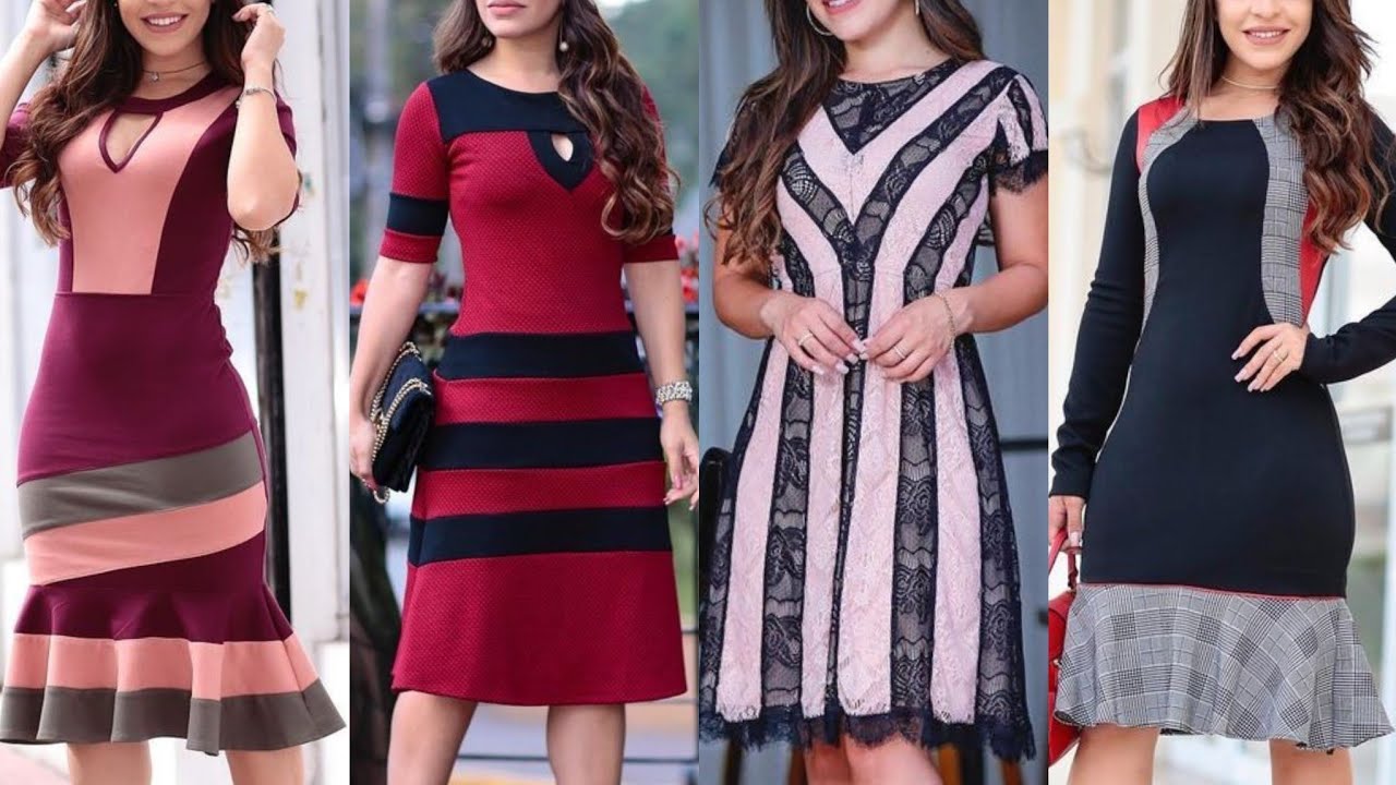 most trending and attractive American style patchwork design sheath ...