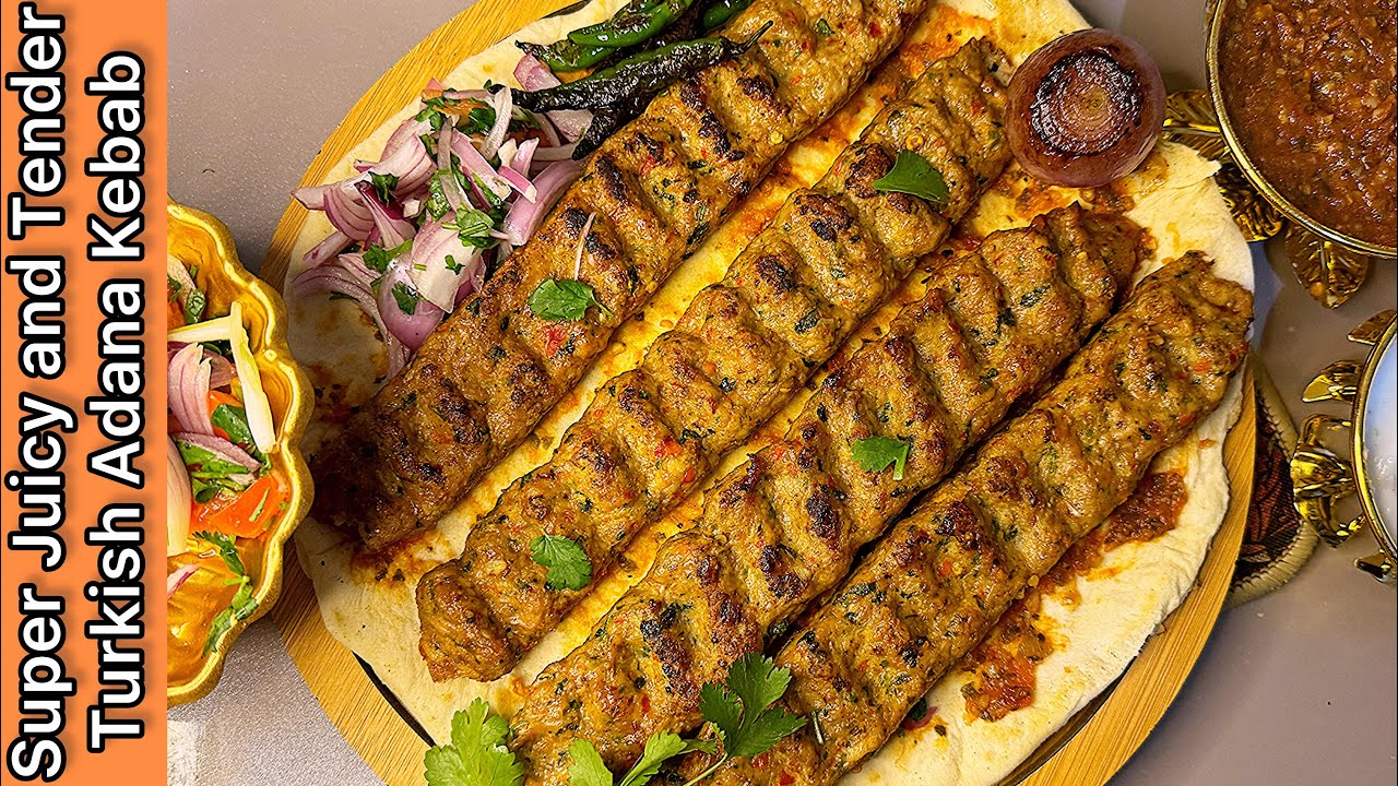 Turkish Chicken Adana Kebab Recipe | Turkish Kebab without Grill/Oven ...