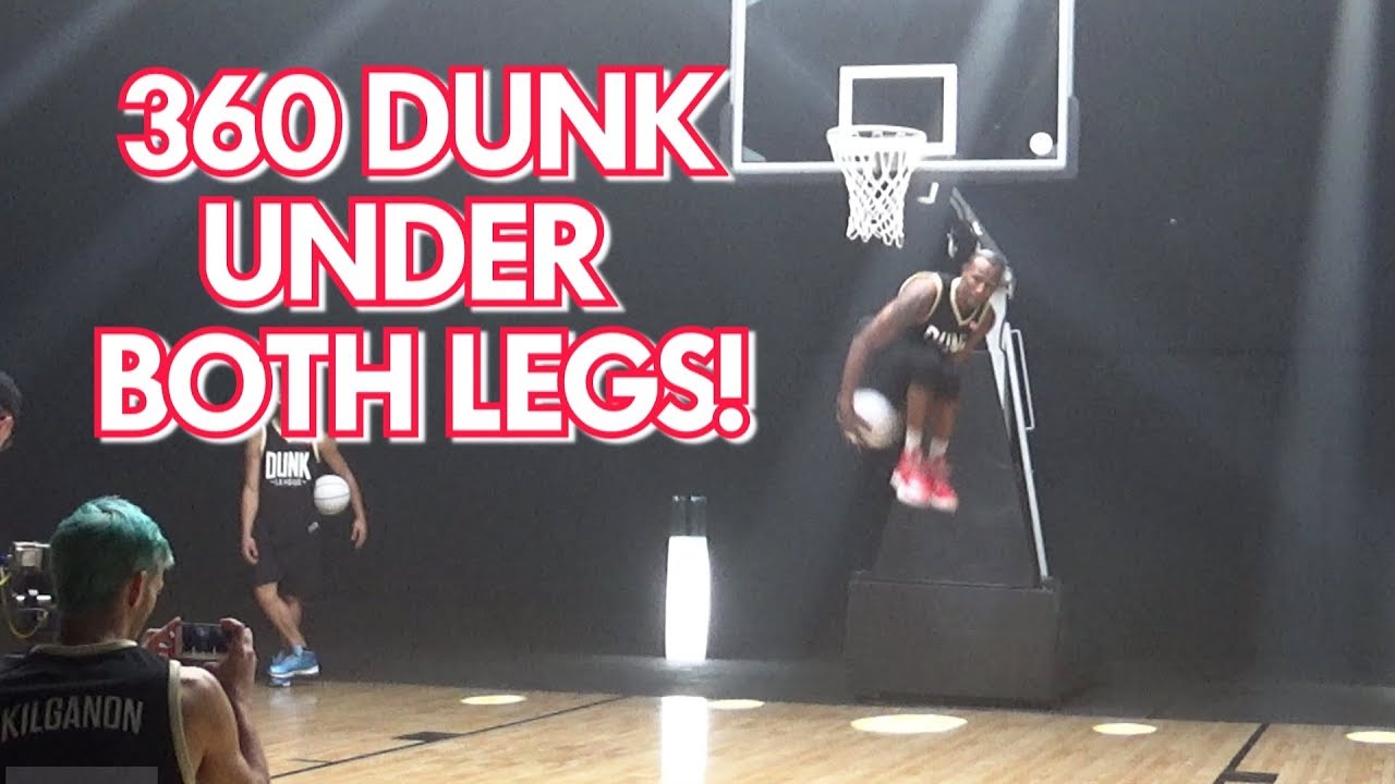 INSANE DUNK 360 UNDER BOTH LEGS by 6'2" Chris Staples Dunk League 2 ...