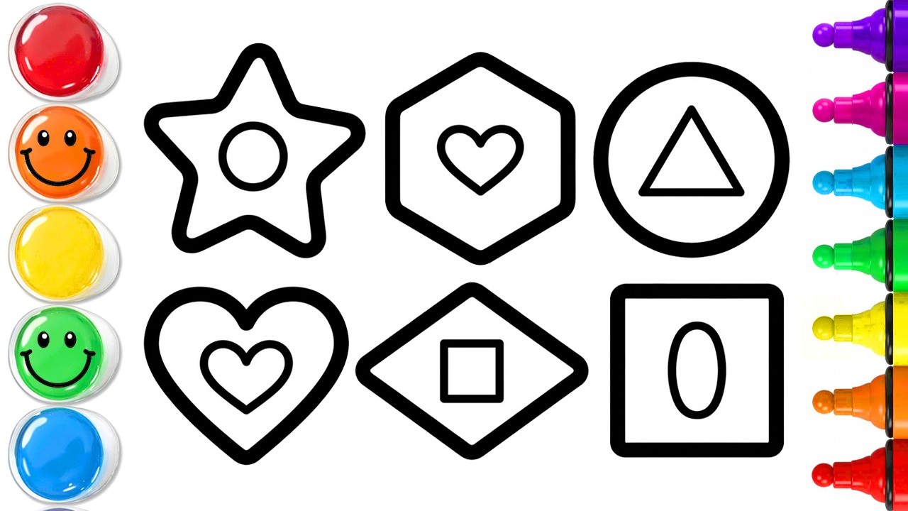 How To Draw Perfect 2D Geometric Shapes | Shapes Drawing Easy Step By ...