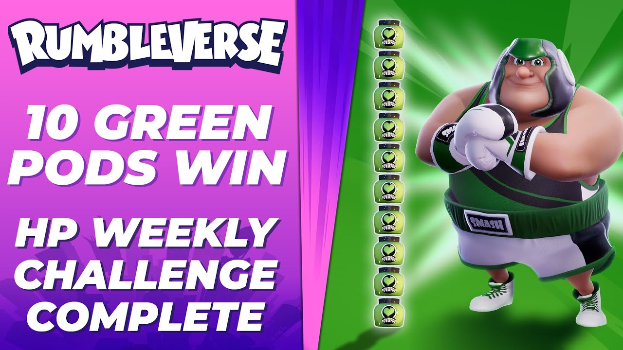 Rumbleverse Weekly Challenge MAX Green Pods, Complete with a WIN! - YouTube