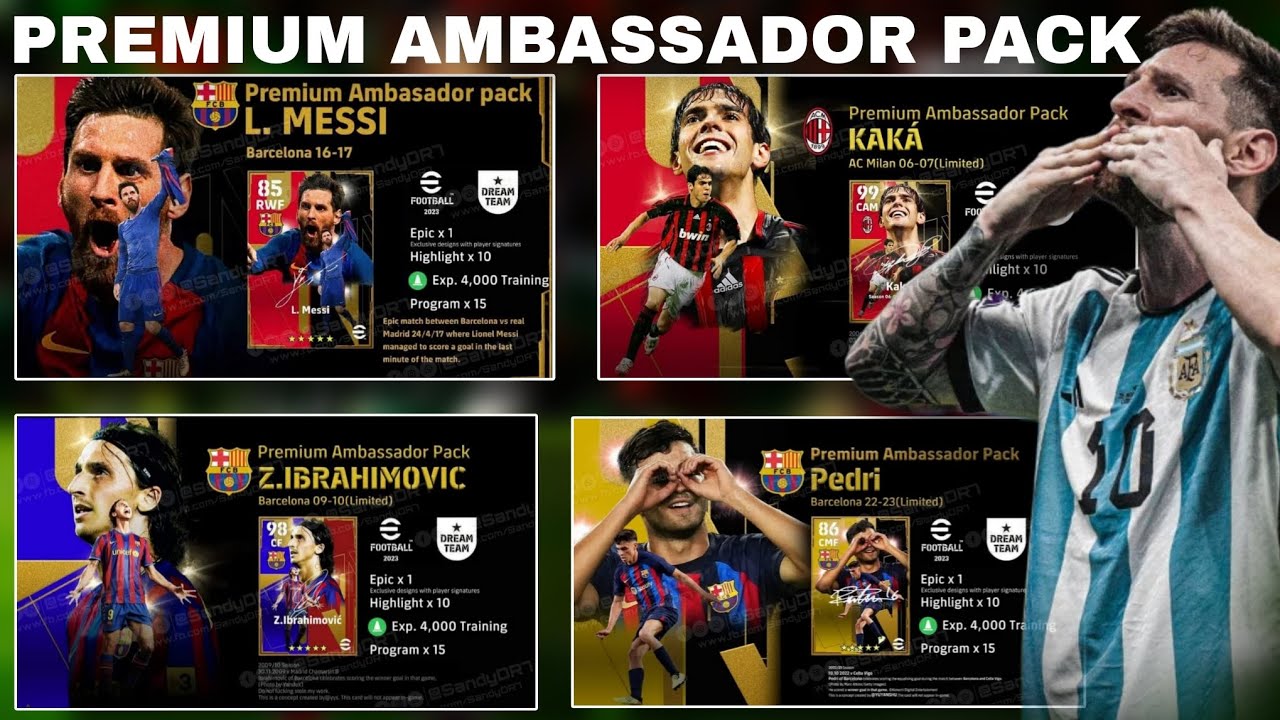 NEW UPDATE V2.5.2 Premium Ambassador Pack In #efootball2023 Mobile ...