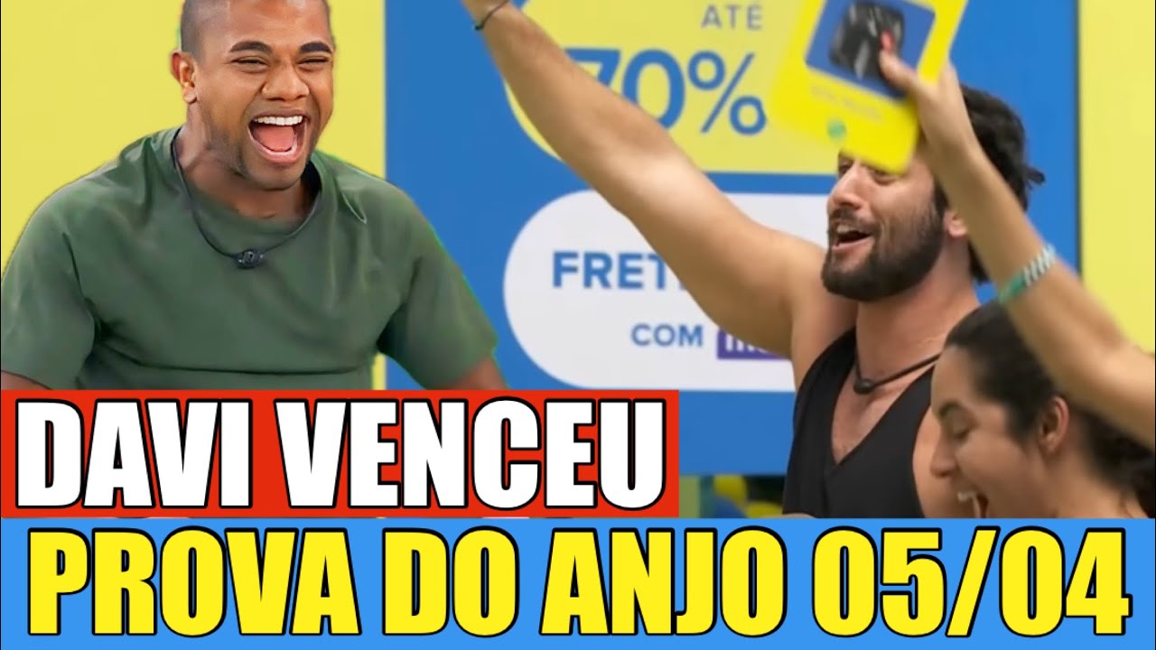 DAVI VENCE A ÚLTIMA PROVA DO ANJO 05/04 E COLOCA O LÍDER LUCAS BUDA NO ...