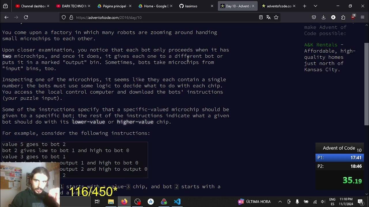 Resolviendo Advent of Code con Javascript: 2016 Día 10 Simulando un sistema robótico - YouTube