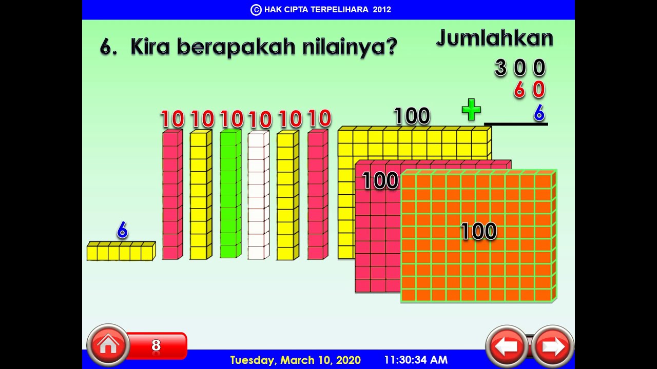 TAHUN 2 : KUANTITI NOMBOR MENGGUNAKAN BLOK - YouTube