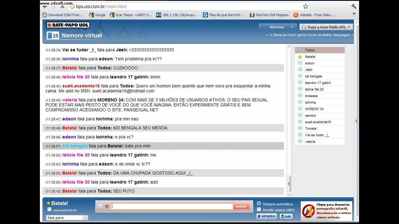 Trollagem No Chat Da Uol - YouTube