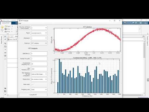 How to determine THD using FFT analyzer in Matlab Simulink - YouTube
