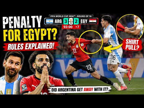 Argentina vs Egypt shirt pulling penalty controversy | Should Egypt have had a penalty? | World Cup