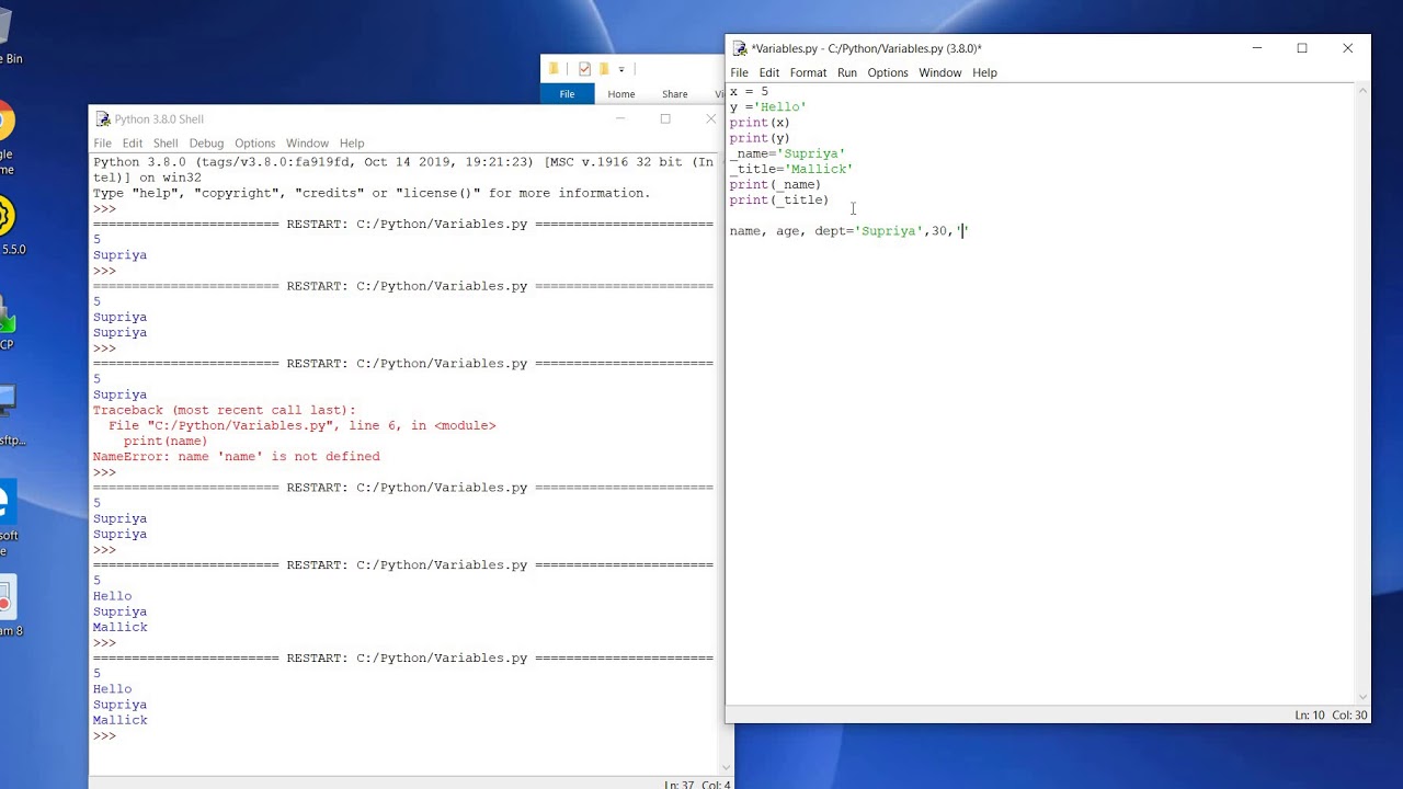 Python Se01 Ch06 Assign Data In Multiple Variable Youtube 0402