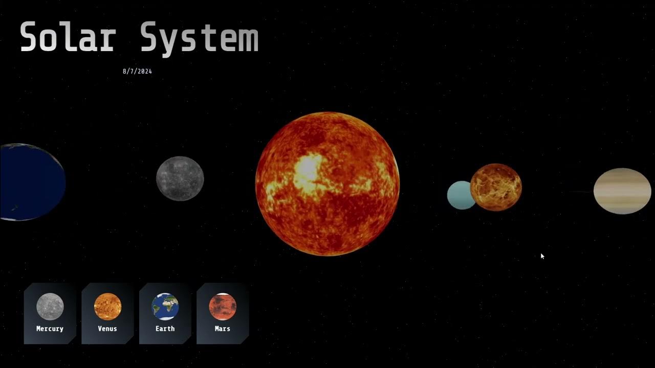 3D Solar System Web Development Project || React (Next) JS, Tailwind CSS, Three JS || MERN Stack ...