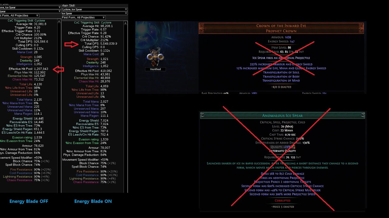 [POE 3.18] Final thoughts, Energy blade Ice spear inquisitor 90 all res ...