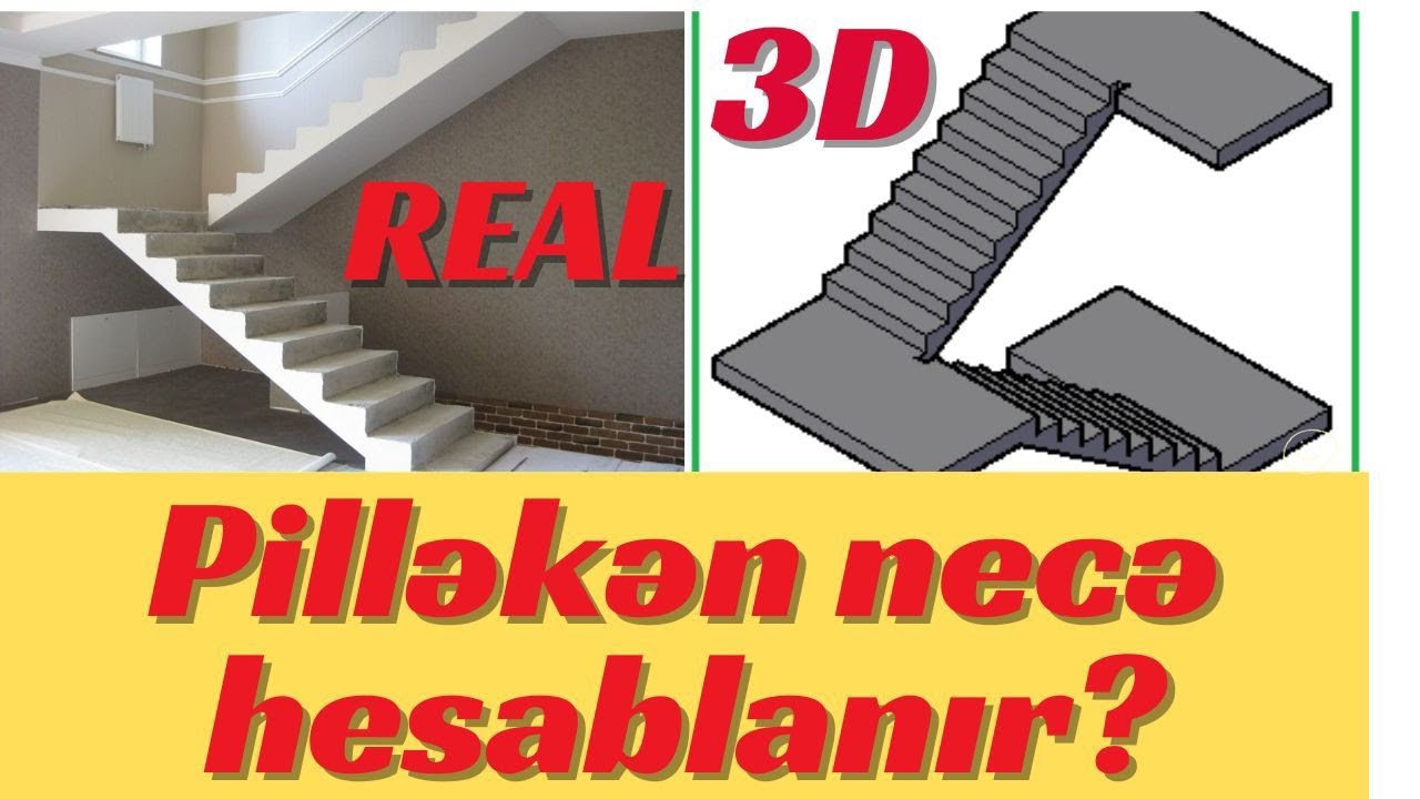 İnşaat Dərsləri.Pilləkən necə hesablanır?Standart Pilləkən ölçüləri ...