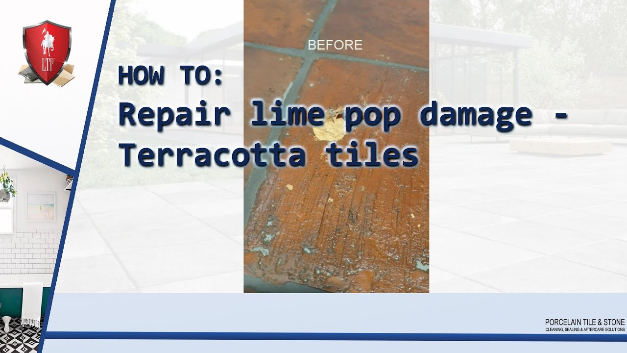 LTP - How to repair lime pop damage - Terracotta tiles - YouTube