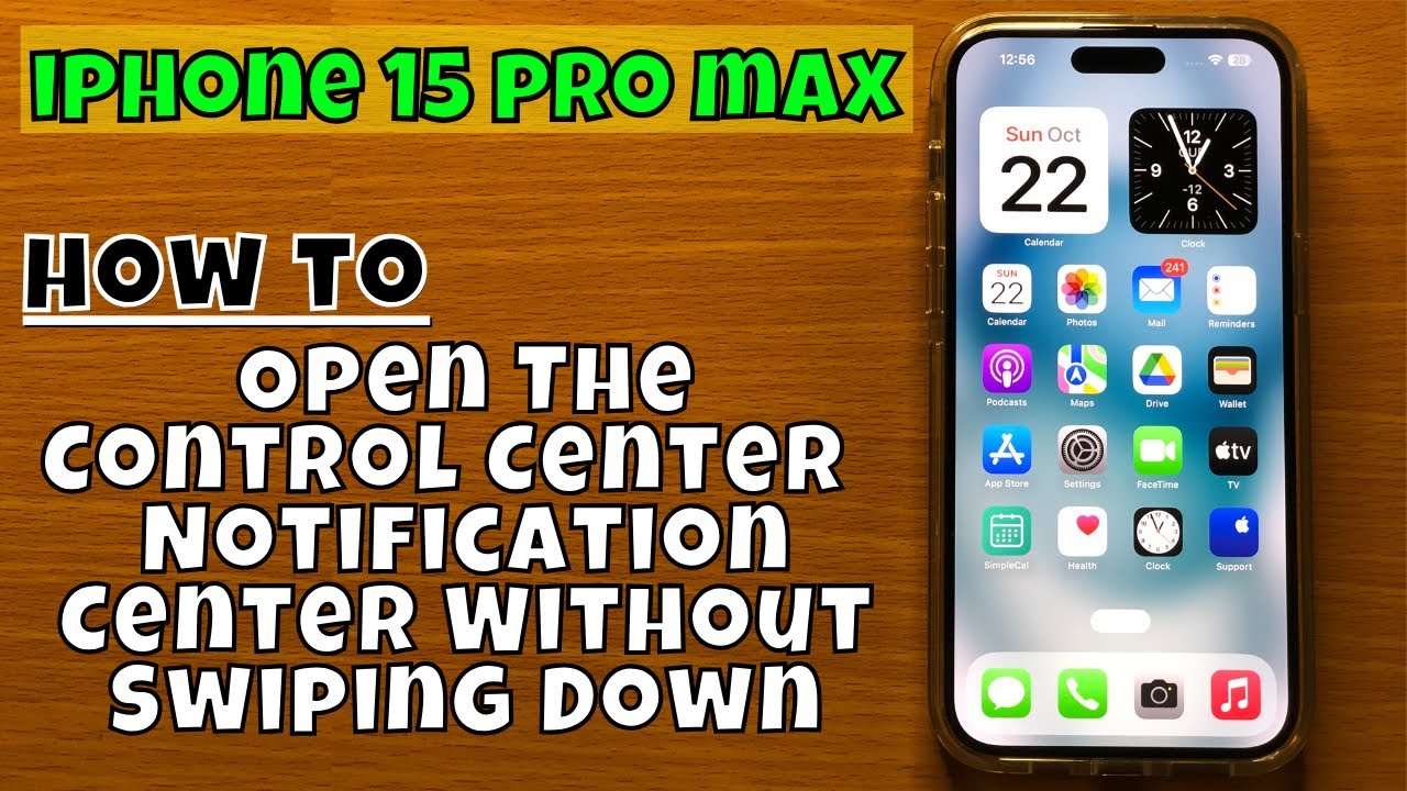 How to Open The Control Center / Notification Center Without Swiping ...