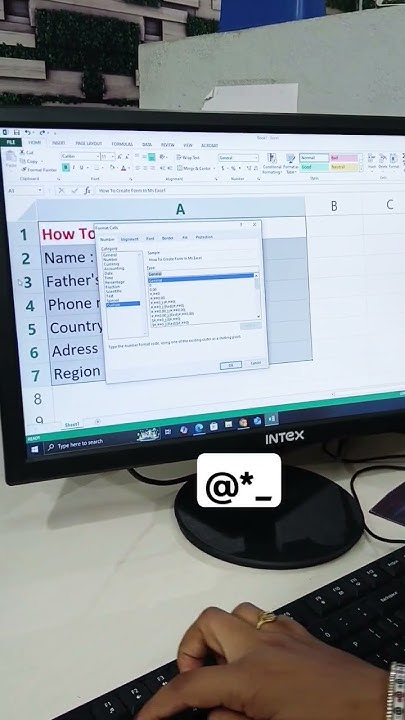How to create a form in MS Excel#excel #computereducation #utubeshorts #exceltips # ...