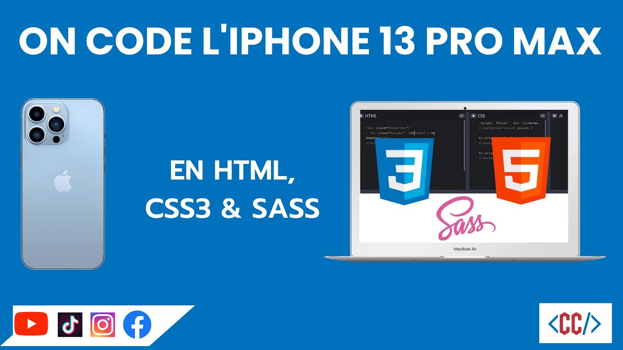 Build an iPhone 13 pro max in HTML, CSS3 & SASS - YouTube