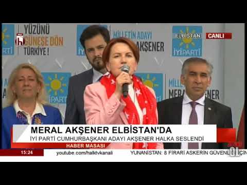 MERAL AKŞENER Kahramanmaraş mitingi gergin anlar