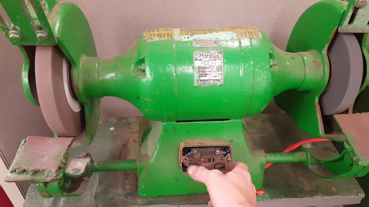 Testing the new Stanley bench grinder - YouTube